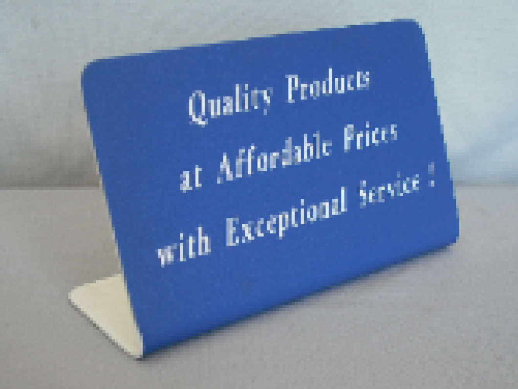 Folded Signs | Fort Collins, CO | Rocky Mountain Business Engraving